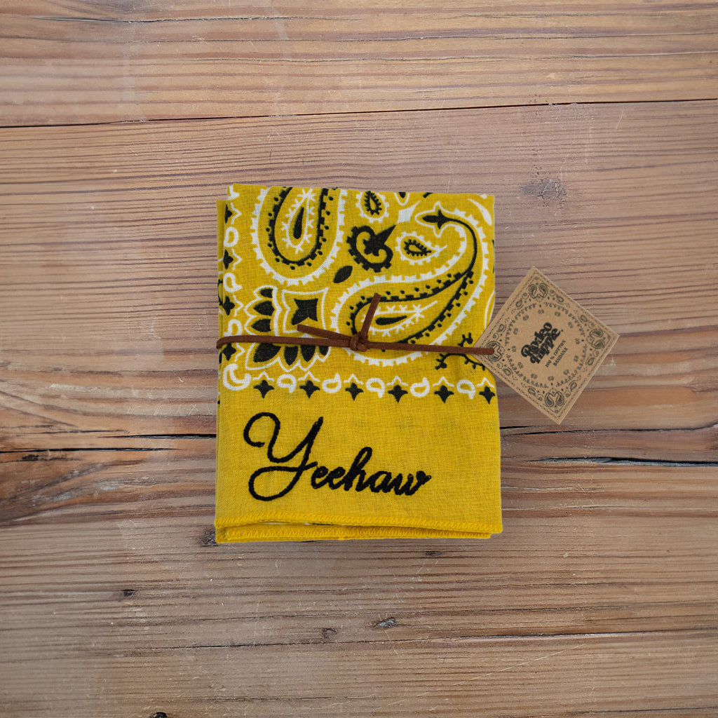 Yeehaw Stitched Bandana by Rodeo Hippie – Cotton Eyed Joe's