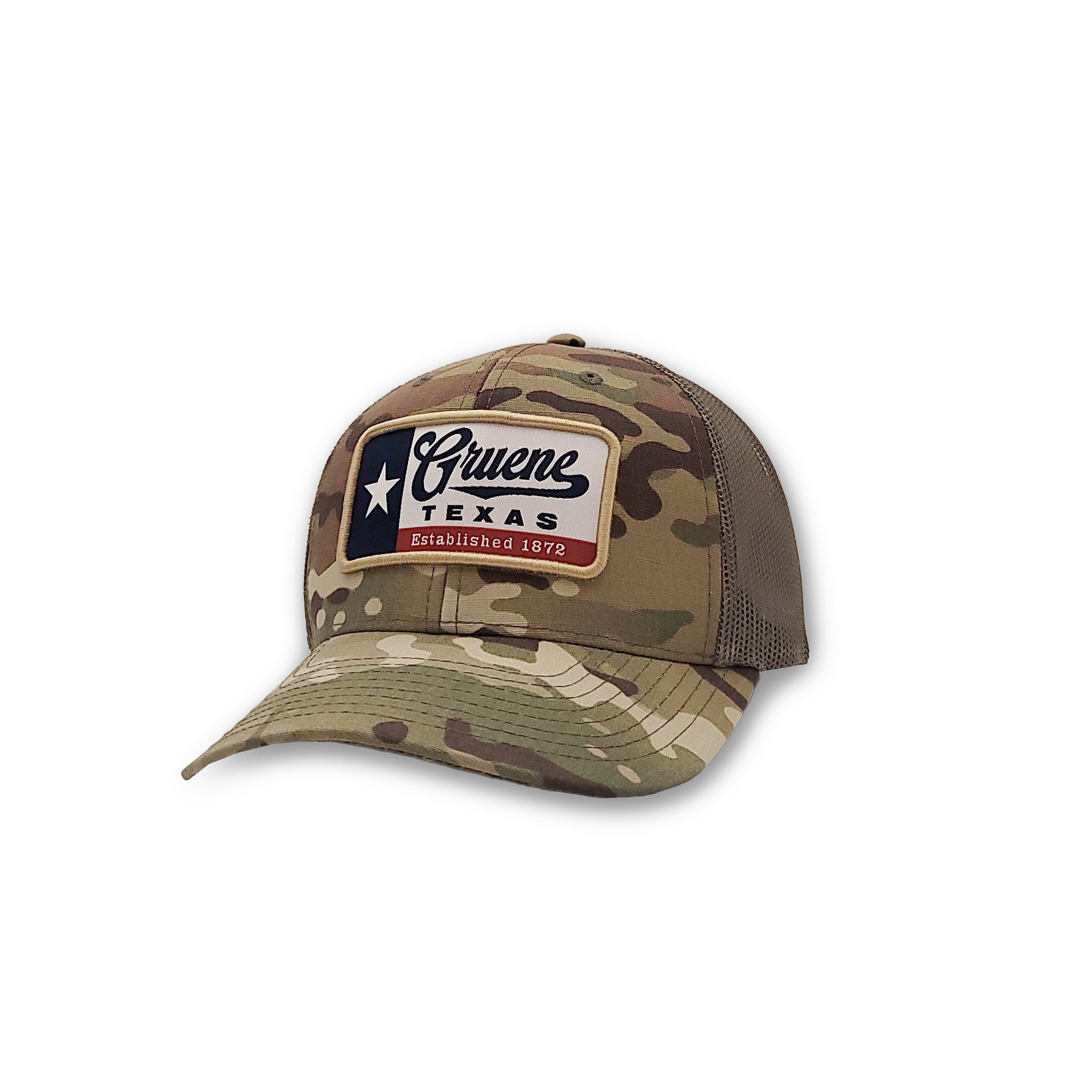 Gruene Texas Flag 1872 Patch Cap #JFI-22030E MULTICAM – Cotton Eyed Joe's